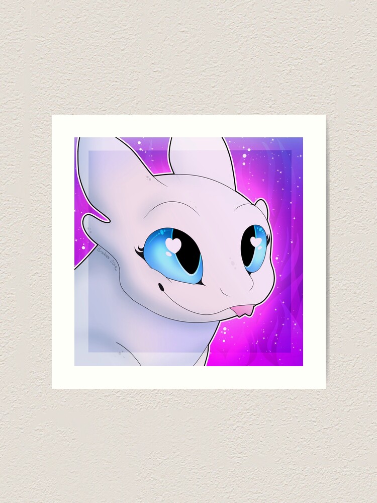 "Chibi Light Fury" Art Print by CookiesCakes | Redbubble