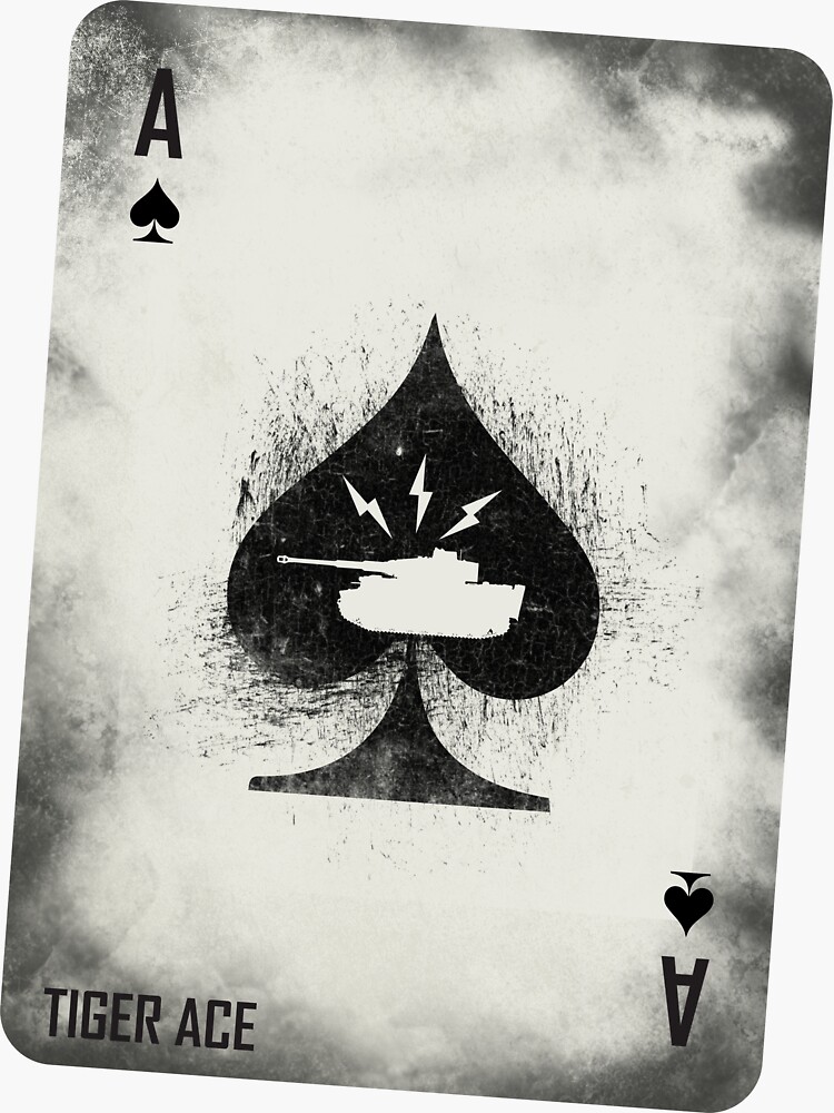 "Tiger Ace" Sticker by TeutonDesigns | Redbubble