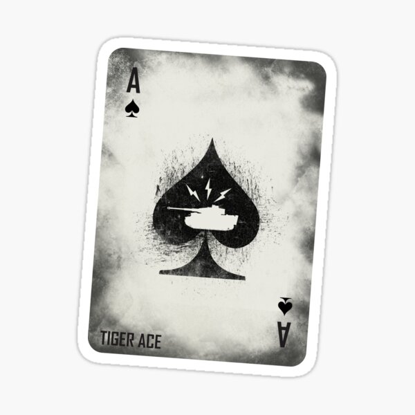 "Tiger Ace" Sticker by TeutonDesigns | Redbubble
