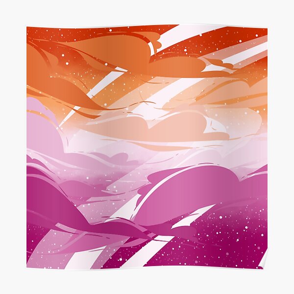 "Lesbian Pride Clouds" Poster by screaming-pine | Redbubble