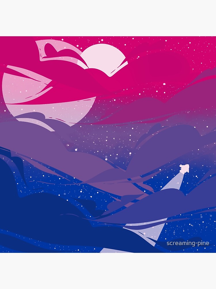 Póster «Nubes de orgullo bi» de screaming-pine | Redbubble