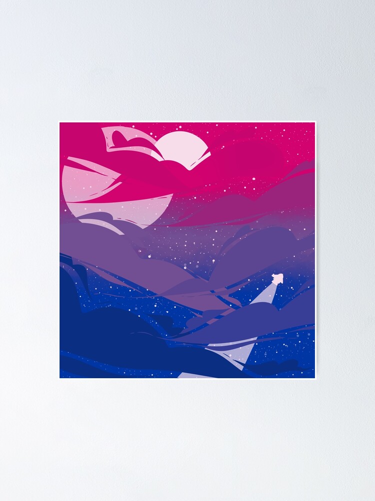 Póster «Nubes de orgullo bi» de screaming-pine | Redbubble