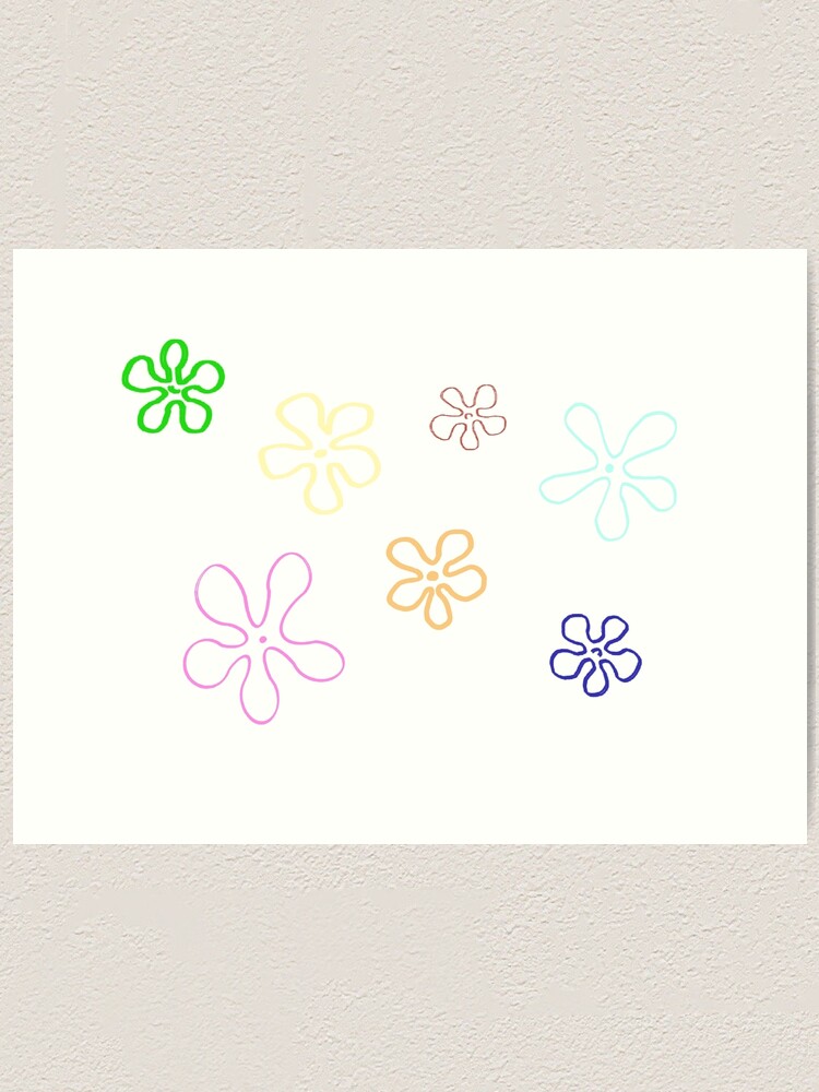 "SpongeBob Flowers" Art Print for Sale by mgilmartin100 | Redbubble