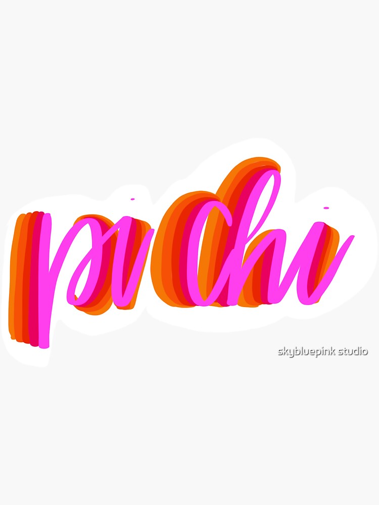 "pi chi vibes only" Sticker for Sale by watercolourwine | Redbubble