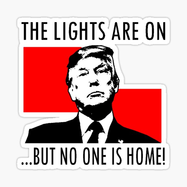"THE LIGHTS ARE ON BUT NO ONE IS HOME!" Sticker by truthtopower | Redbubble