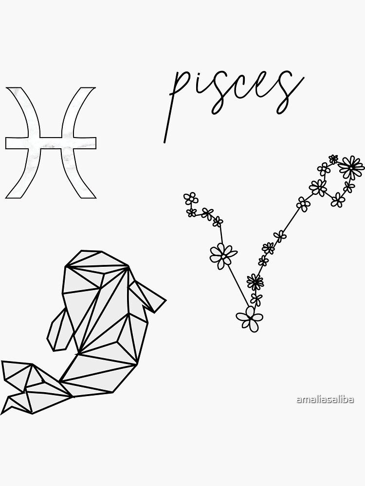 "Pisces Sticker Pack" Sticker for Sale by amaliasaliba | Redbubble