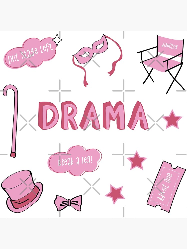 "Pink Drama School Subject Sticker Pack" Poster for Sale by The-Goods ...