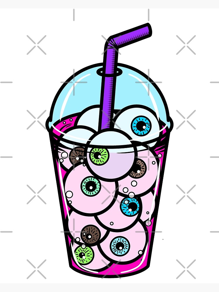 "Eye Boba Tea" Poster by NickKoolaid | Redbubble