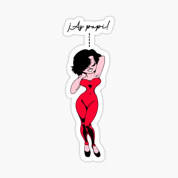 "¡AY PAPI!" Sticker for Sale by LordNeckbeard | Redbubble