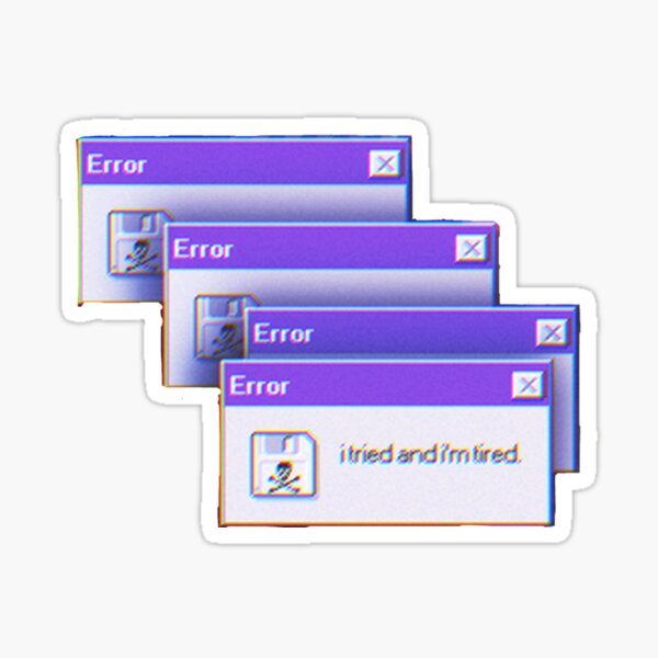 "error tab" Sticker for Sale by daesangsuga | Redbubble