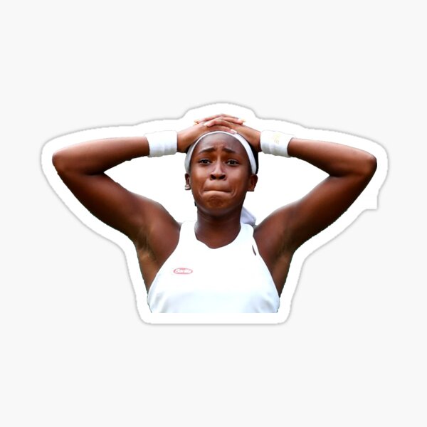 "Gauff wins at Wimbledon " Sticker for Sale by cocreations | Redbubble
