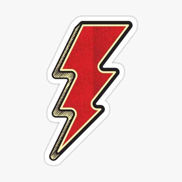 "KICK ASS Flash Lightning Bolt Electricity Symbol Vintage Style Sketch ...