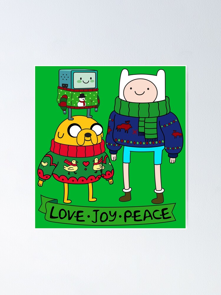 "Finn Jake BMO LOVE" Poster by plushism | Redbubble