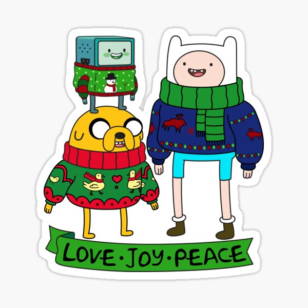 "Finn Jake BMO LOVE" Sticker by plushism | Redbubble