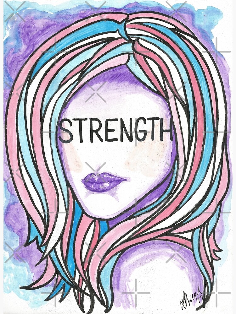 "Inspirational "Strength" Woman Face " Poster for Sale by ...