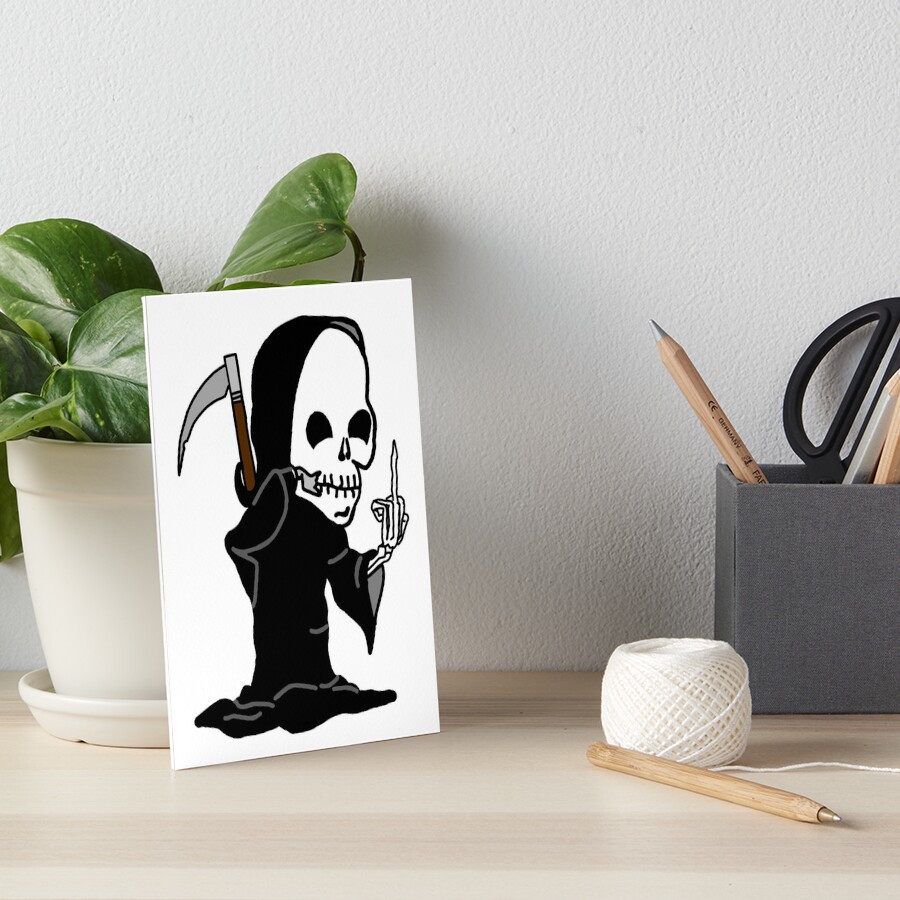 "Grim Reaper Giving the Finger" Art Board Print for Sale by imphavok ...