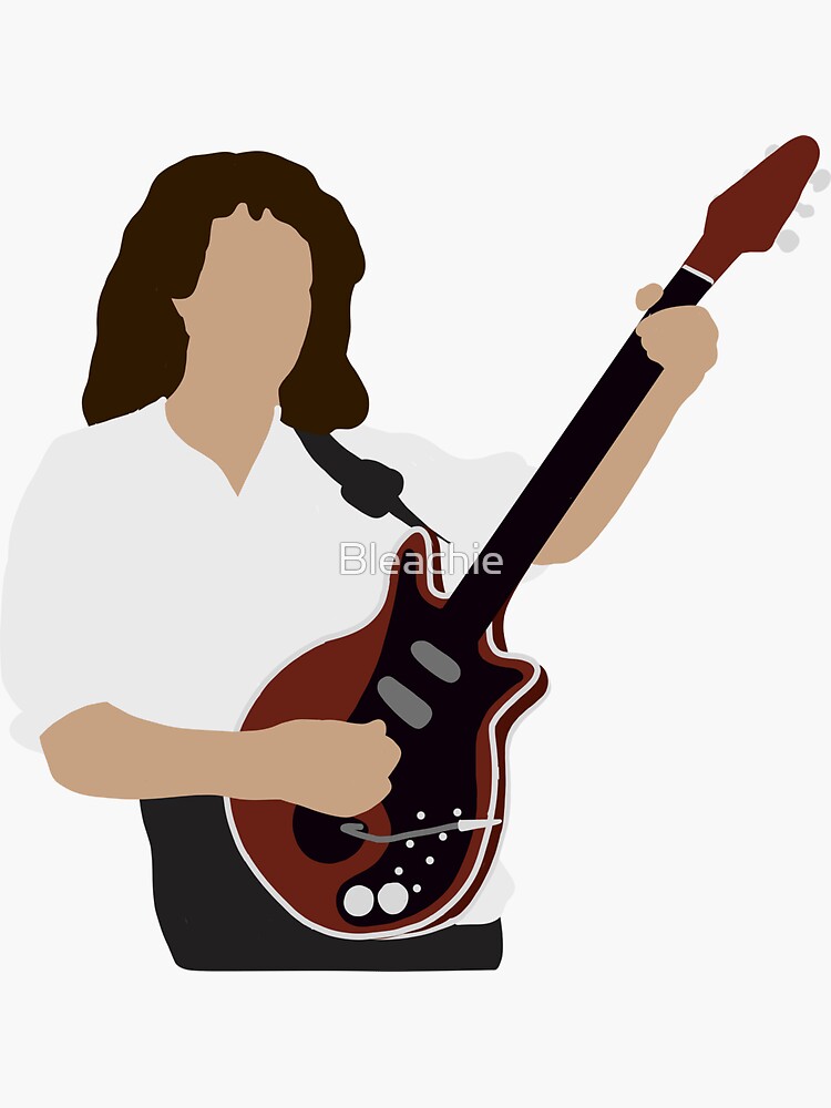 "Minimal Brian May 1" Sticker for Sale by Bleachie | Redbubble