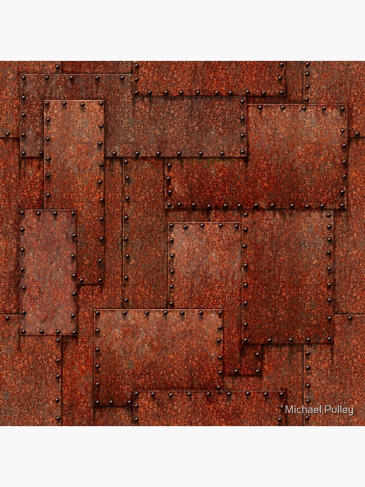 "Riveted rusty sheet metal" Poster by ElmurFud | Redbubble