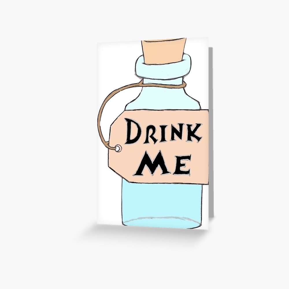 "Drink Me" Sticker for Sale by Tovifett | Redbubble