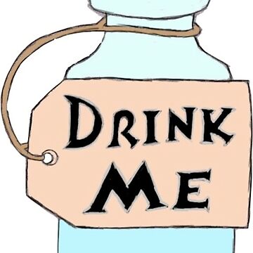 "Drink Me" Sticker for Sale by Tovifett | Redbubble