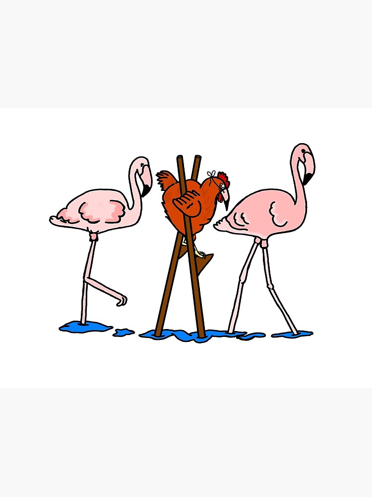 "Chicken Flamingo" Art Print for Sale by imphavok | Redbubble