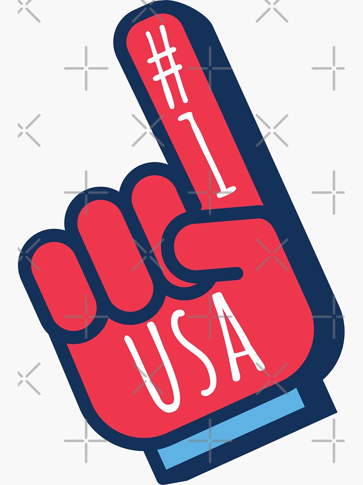"USA #1 Foam Finger" Sticker by jsongdesign | Redbubble