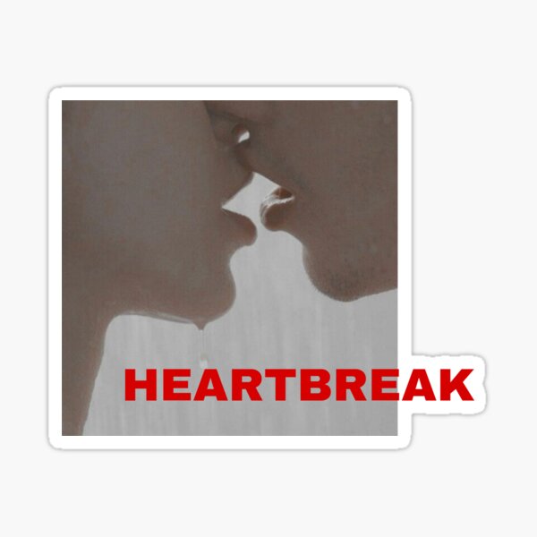 "heartbreak print" Sticker for Sale by daesangsuga | Redbubble