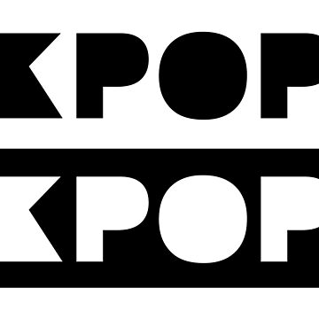 "Kpop Black and White Typography Collection" Sticker for Sale by ...