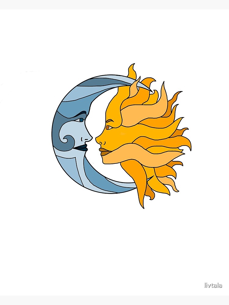 Dibujo Del Sol Y La Luna Besándose Gráfico 3D Besando El Sol Y La