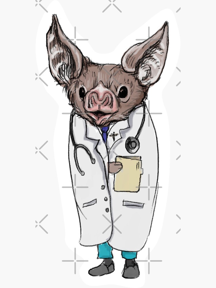 "Doctor Bat" Sticker by gbfulford | Redbubble