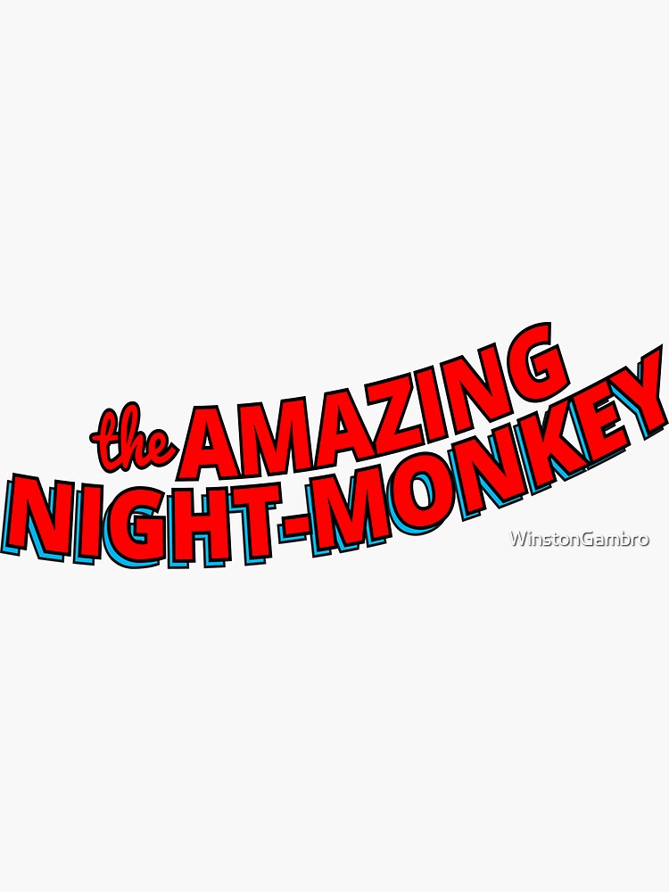 "Night Monkey" Sticker for Sale by WinstonGambro | Redbubble