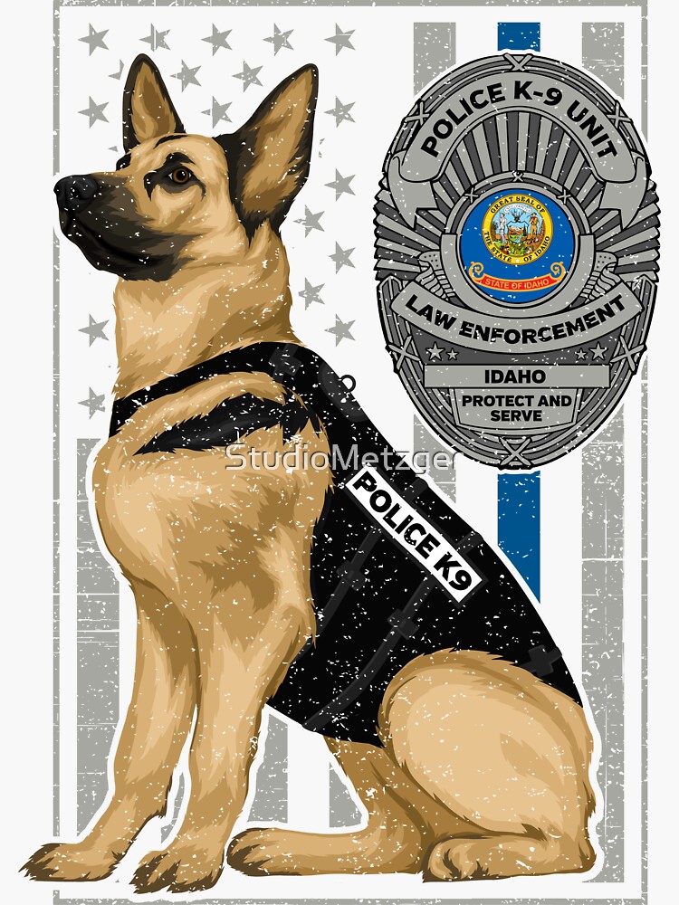 "K9 Unit Flag IDAHO copy" Sticker by StudioMetzger | Redbubble