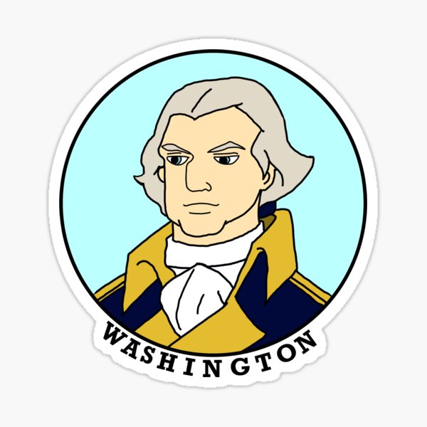 "George Washington" Sticker by AerisKate | Redbubble