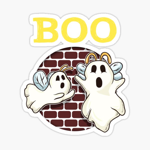 "Awesome Halloween Boo-Bees" Sticker by PragmaticFalcon | Redbubble