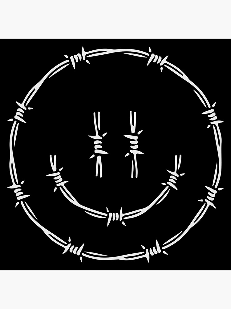 "Barbed Wire Smiley" Poster for Sale by PaulyH | Redbubble