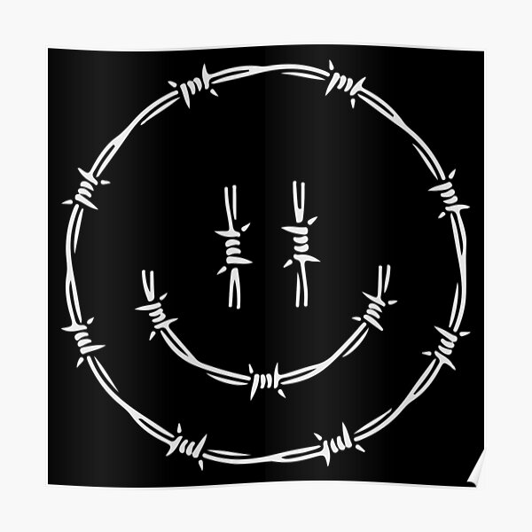 "Barbed Wire Smiley" Poster for Sale by PaulyH | Redbubble