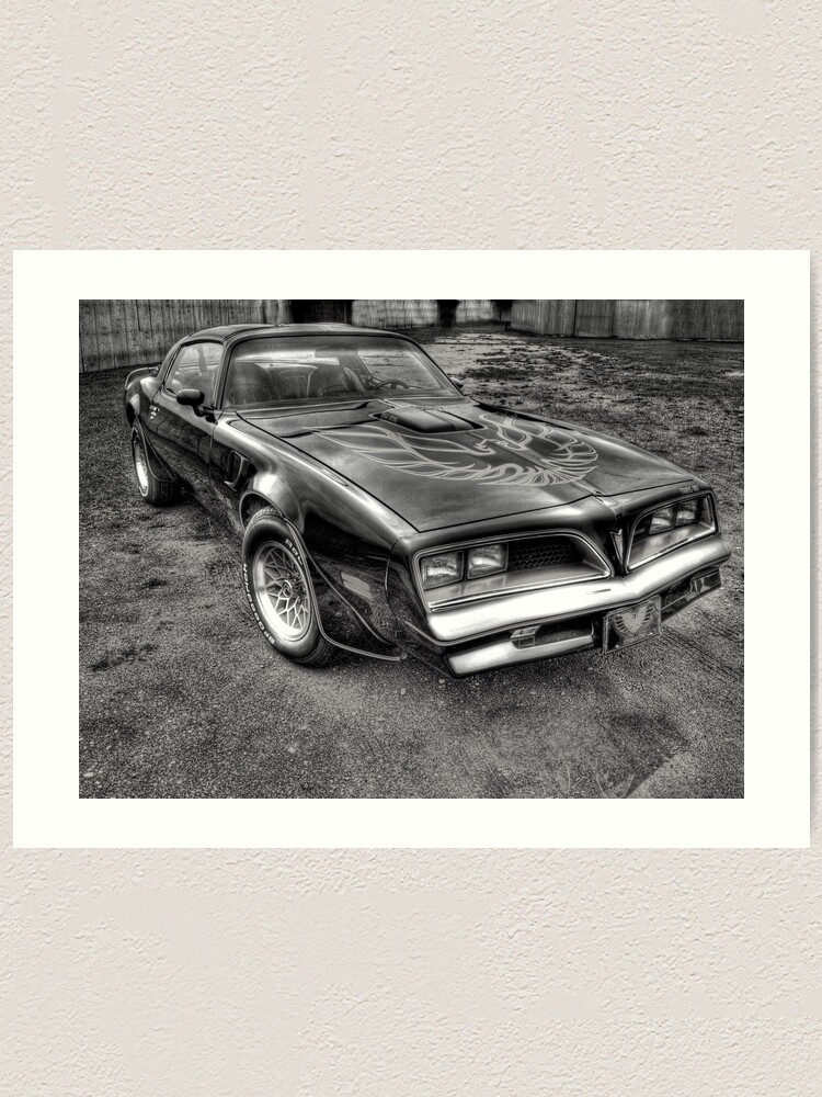 "Black and White Trans Am " Art Print by Thomasyoung | Redbubble