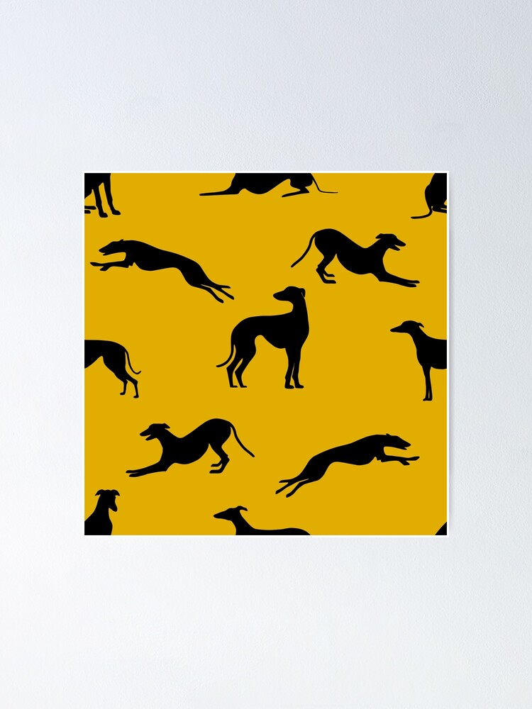"Greyt Greyhound Silhouettes - E1AD01" Poster for Sale by ...