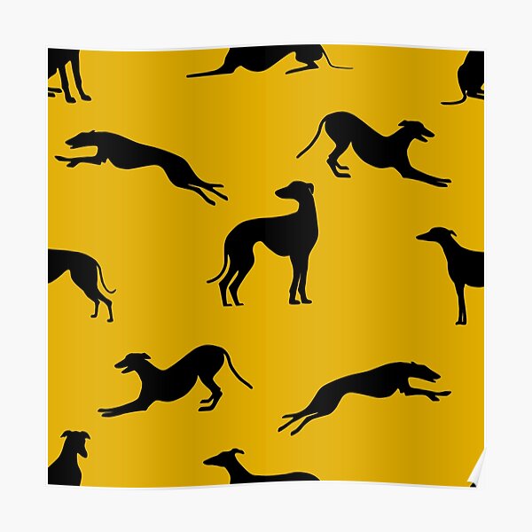 "Greyt Greyhound Silhouettes - E1AD01" Poster for Sale by ...