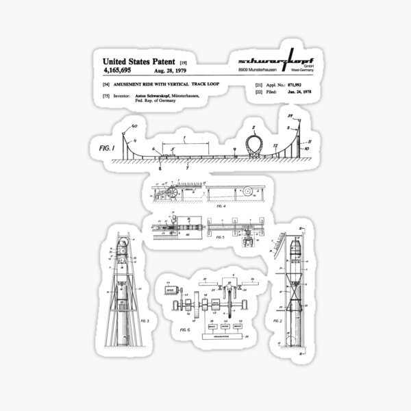 Works Of Schwarzkopf Shuttle Loop Black Edition Sticker For Sale
