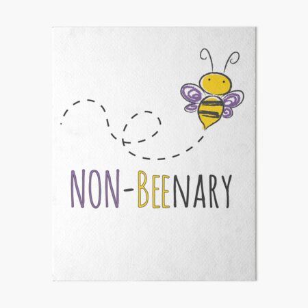 "Non Binary Bee Non-Beenary T-Shirt Funny Activism NonBinary Flag Non ...