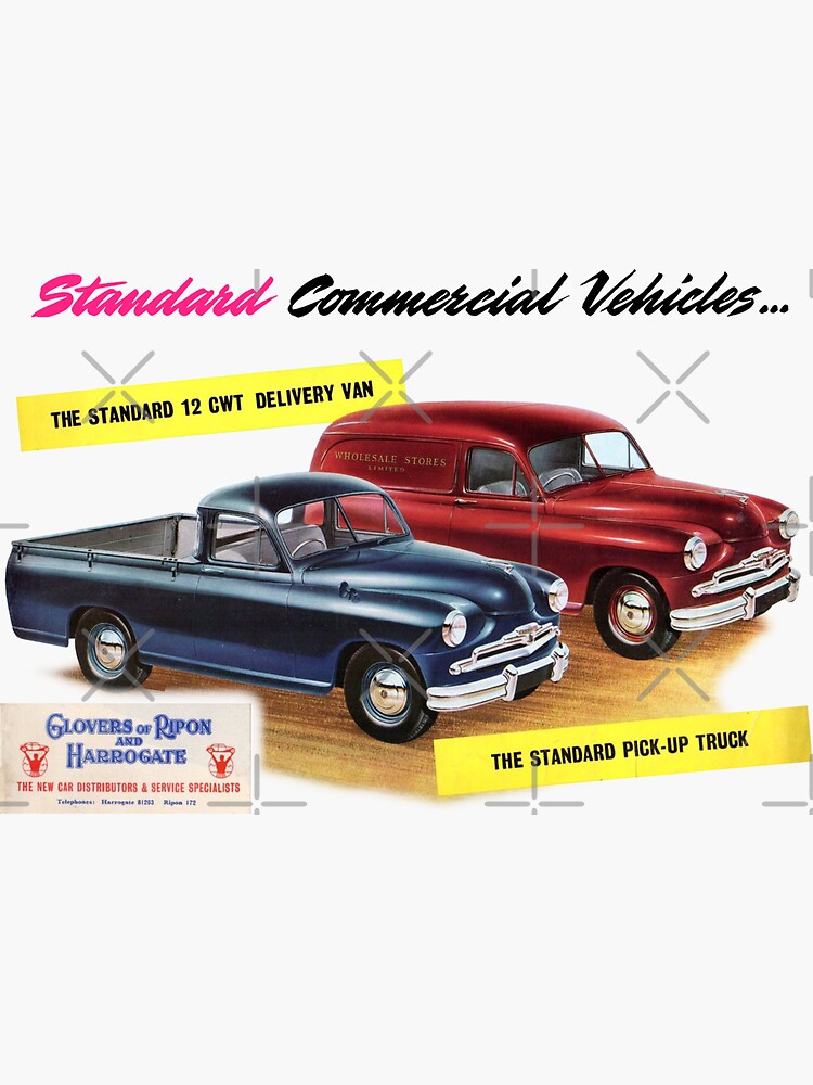 "STANDARD VANGUARD VAN" Sticker for Sale by ThrowbackMotors | Redbubble