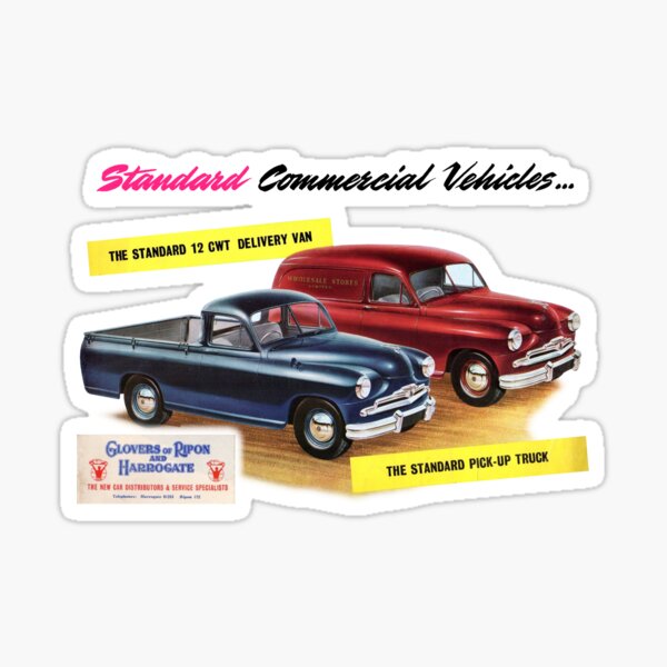 "STANDARD VANGUARD VAN" Sticker for Sale by ThrowbackMotors | Redbubble