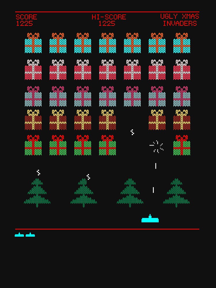 "Ugly Christmas Invaders From Space" T-shirt by BrobocopPrime | Redbubble