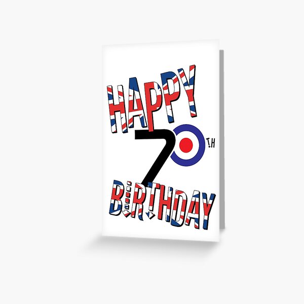 "70th Birthday Mod" Greeting Card for Sale by attractivedecoy | Redbubble