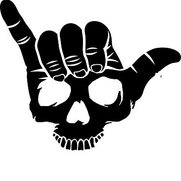 "Shaka Skull" Sticker for Sale by AManDuhhh | Redbubble