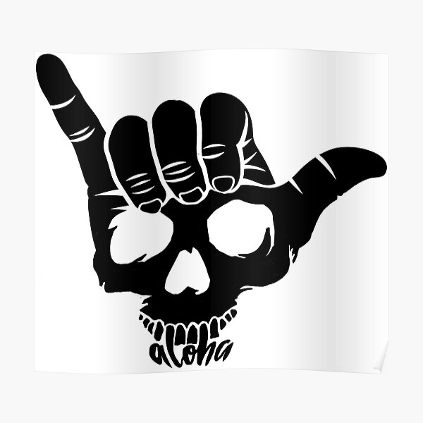 "Shaka Skull" Poster for Sale by AManDuhhh | Redbubble