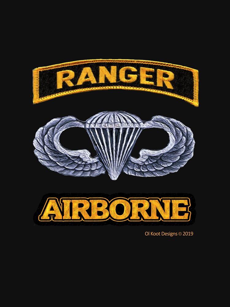 "RANGER AIRBORNE" T-shirt for Sale by Ol-Koot | Redbubble | ol koot ...
