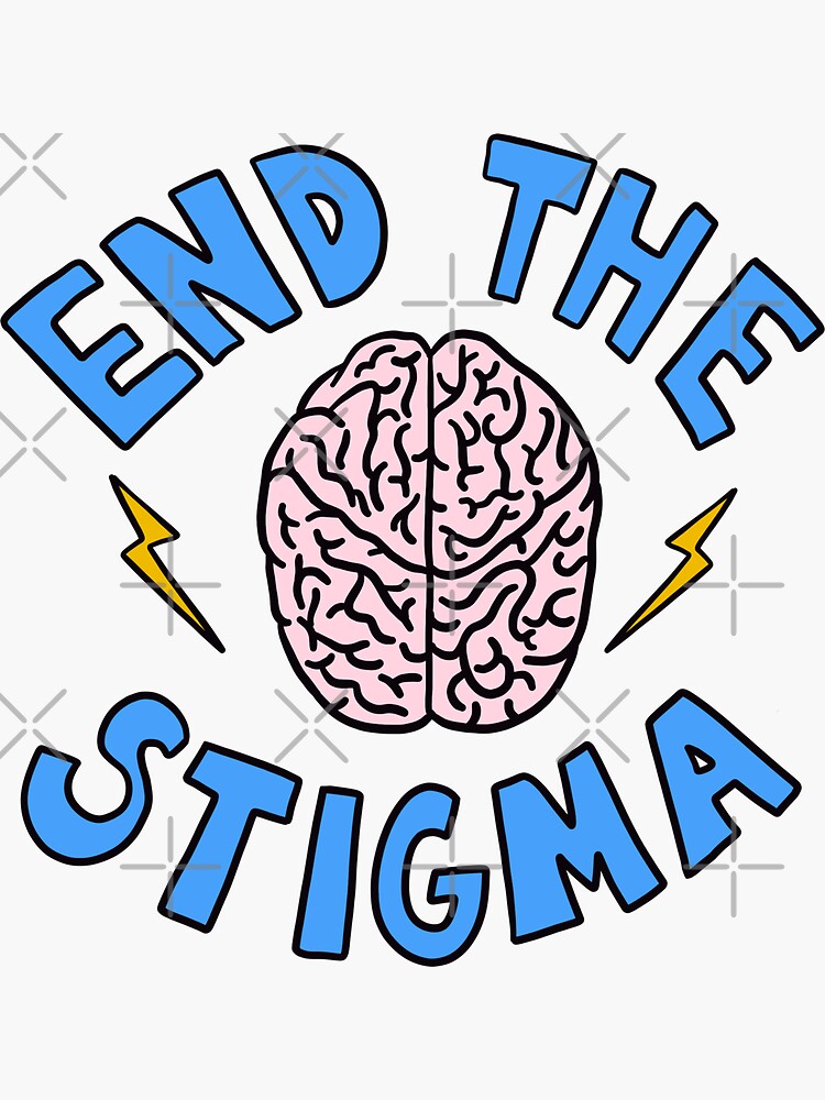 "End The Stigma" Sticker for Sale by crystaldraws | Redbubble