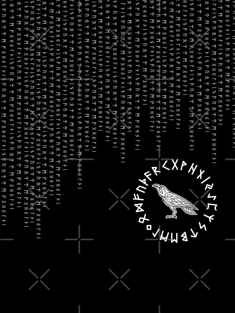 "Hugin and Munin Norse Odin Ravens/Crows with Runic Viking Mythology HD ...